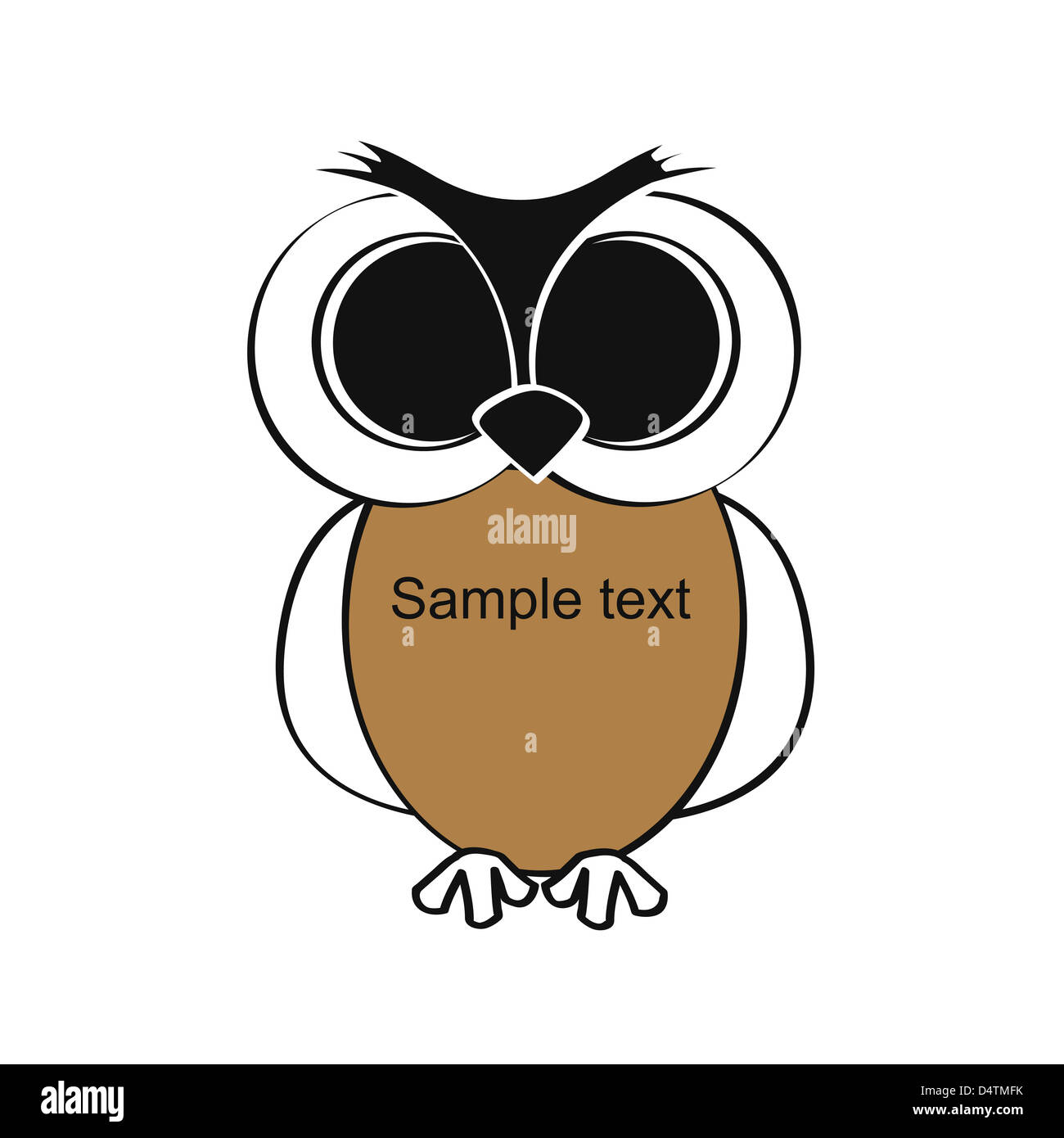 Cute and simple kids frame show owl Stock Photo - Alamy