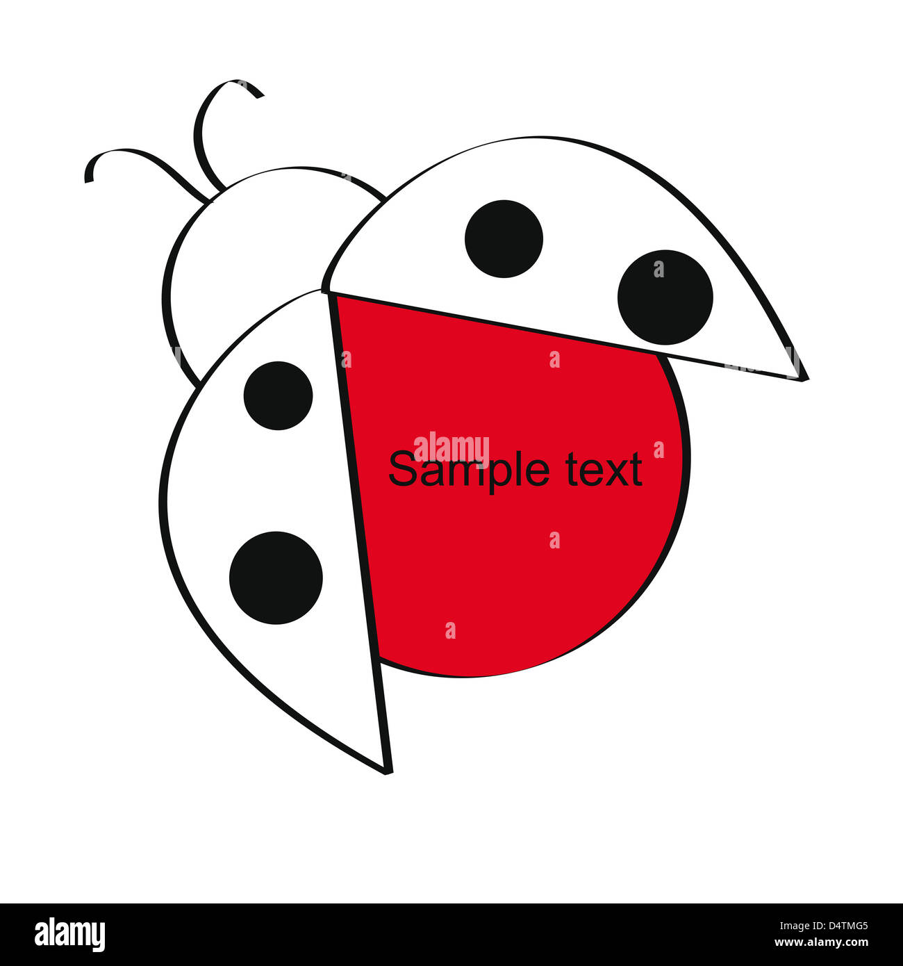 Cute and simple kids frame show ladybug Stock Photo - Alamy