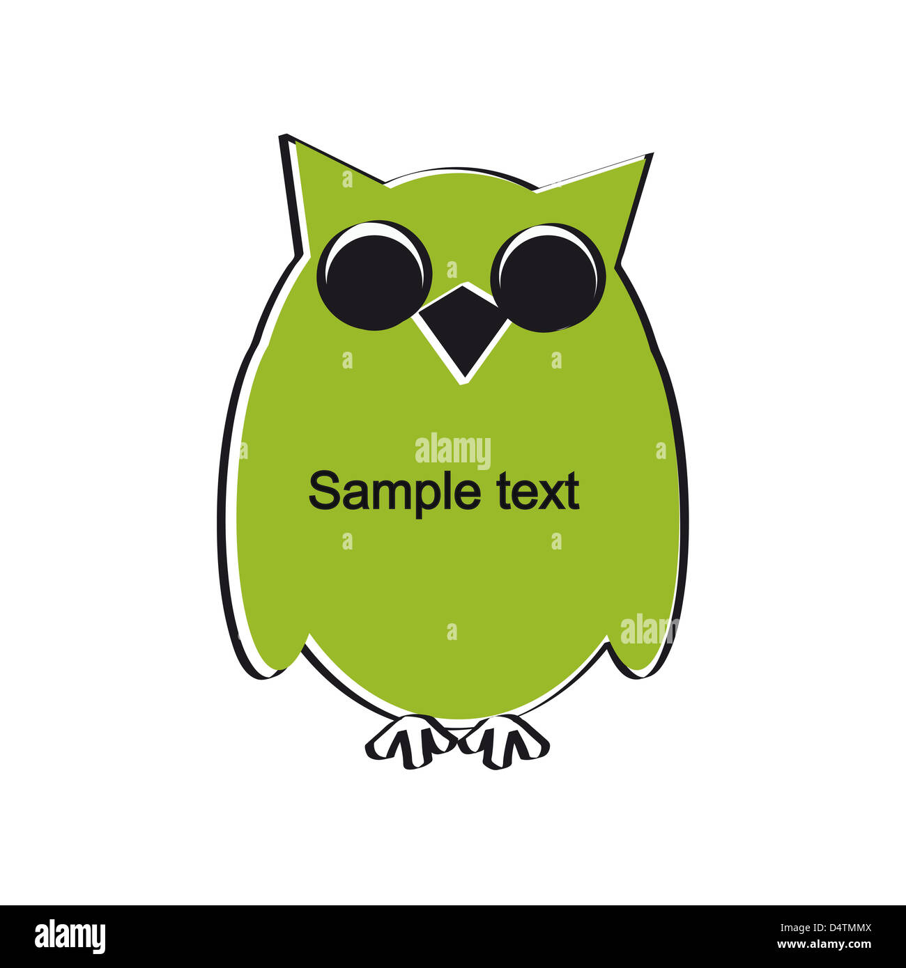 Cute and simple kids frame show owl Stock Photo - Alamy