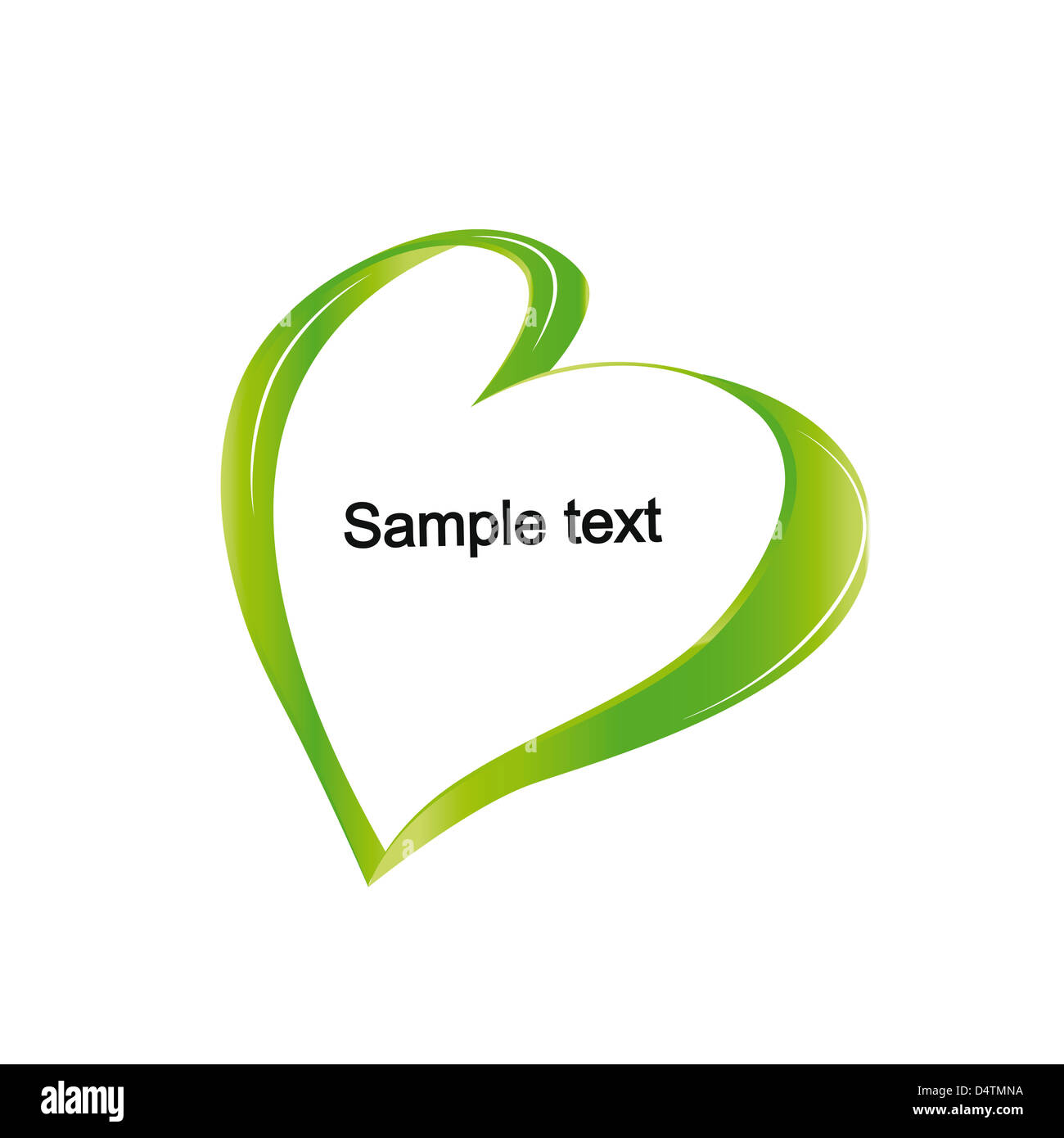 Cute and simple and green heart frame Stock Photo - Alamy