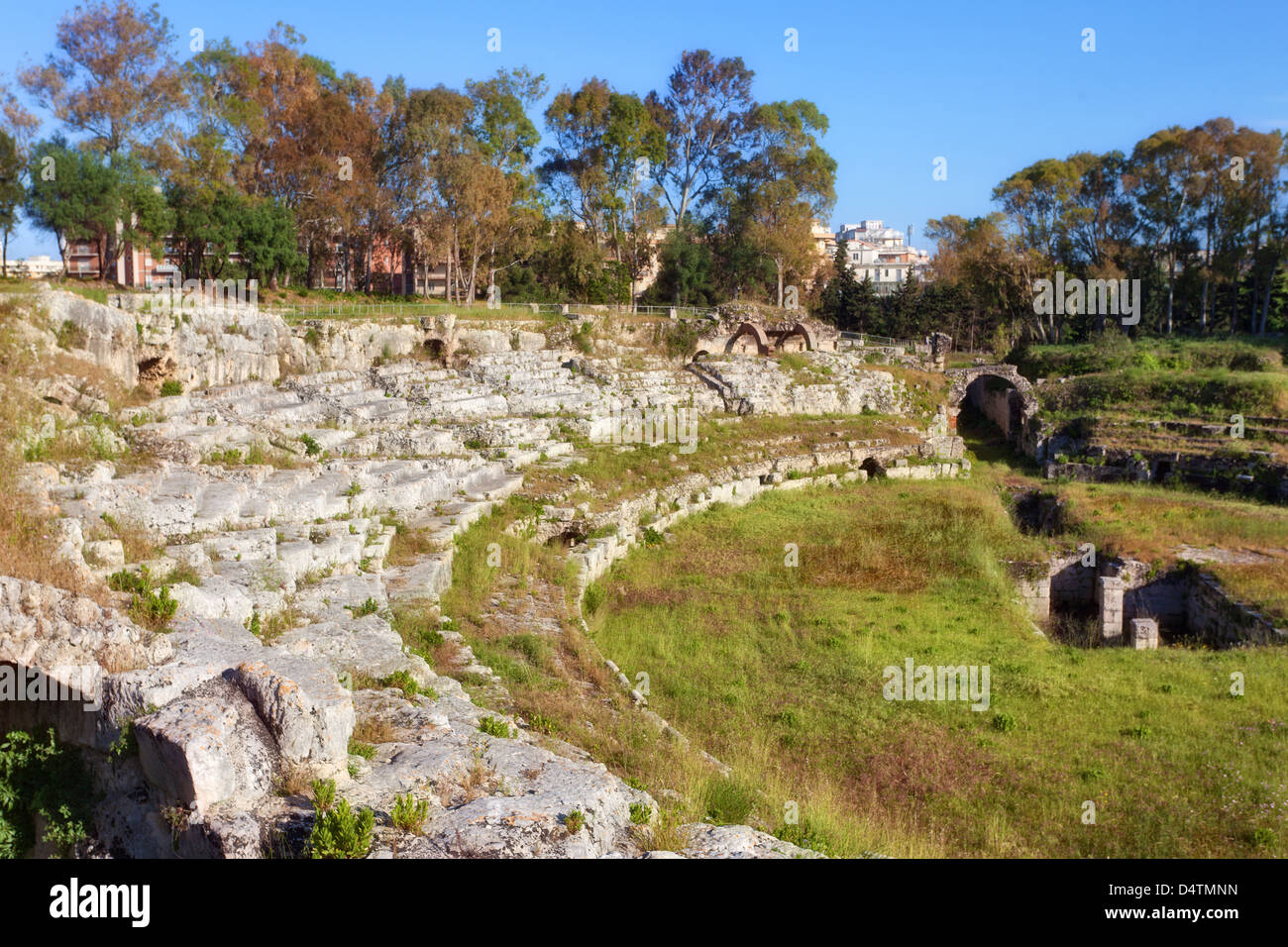 Syracuse, Roman amphitheater Stock Photo - Alamy