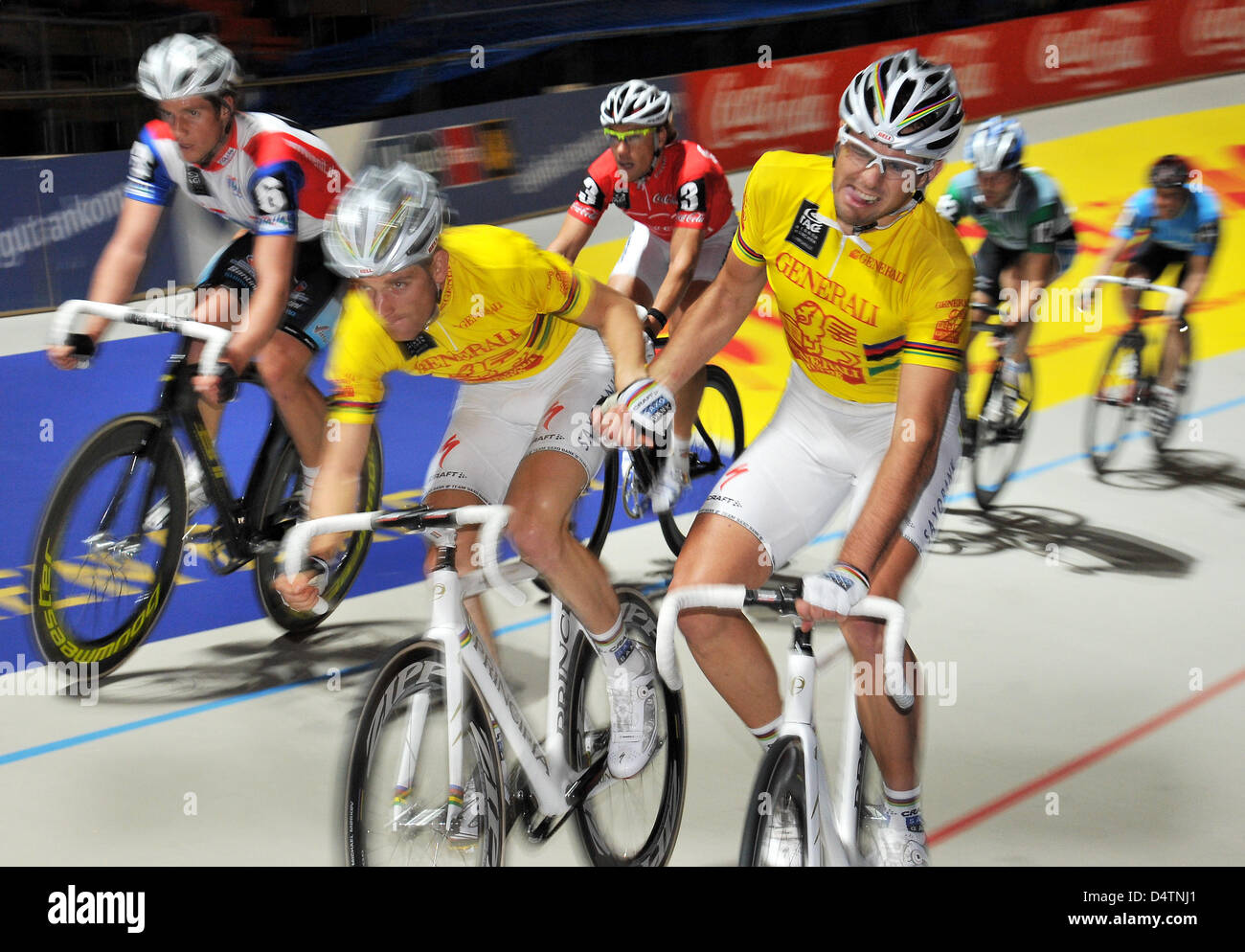 Danish cyclists Alex Rasmussen and Michael Morkov seen in action during ...