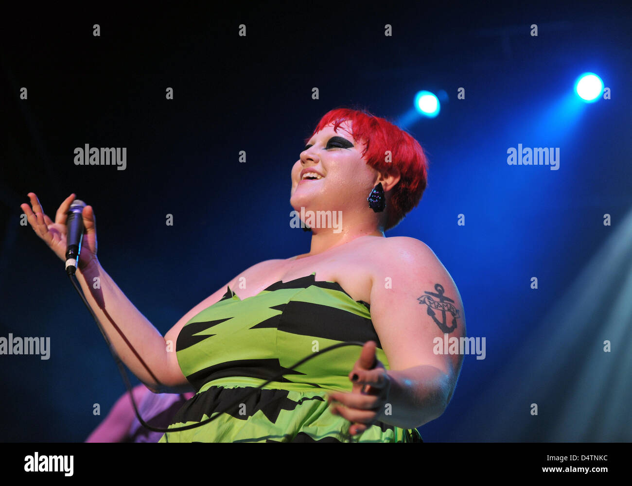 Beth Ditto, singer of the band ?Gossip?, pictured on stage during a ...