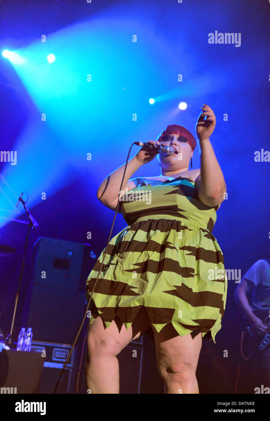 Beth Ditto, singer of the band ?Gossip?, pictured on stage during a ...