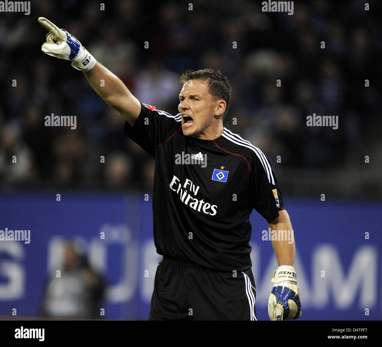 Hamburg?s goalkeeper Frank Rost shown in action during the German ...