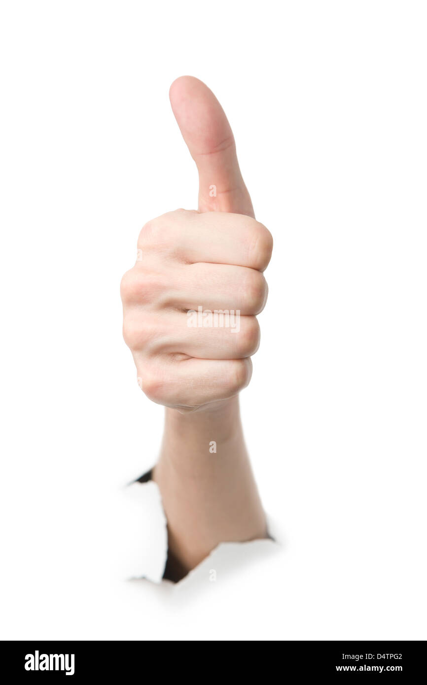 Businessman showing thumbs up on Cut Out Stock Images & Pictures - Alamy