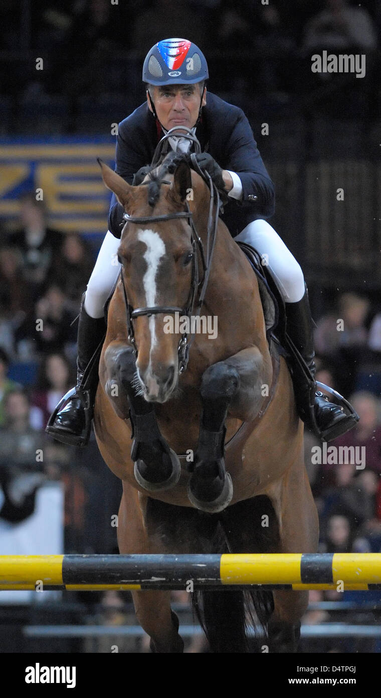 French show jumper Michel Robert and his horse Kellemoi de Pepita seen ...