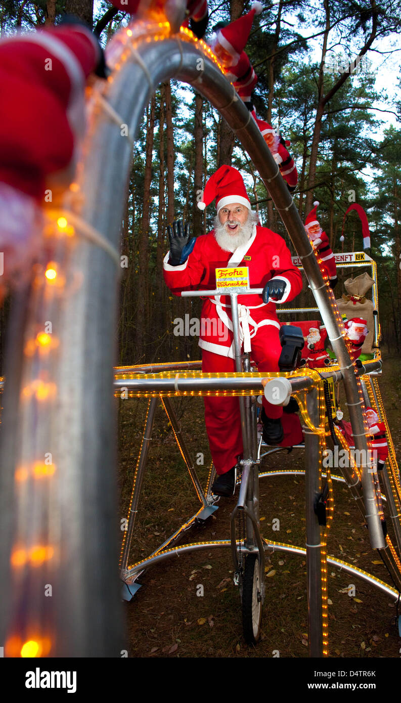 German action artist and bicycle designer Dieter 'Didi' Senft poses in ...