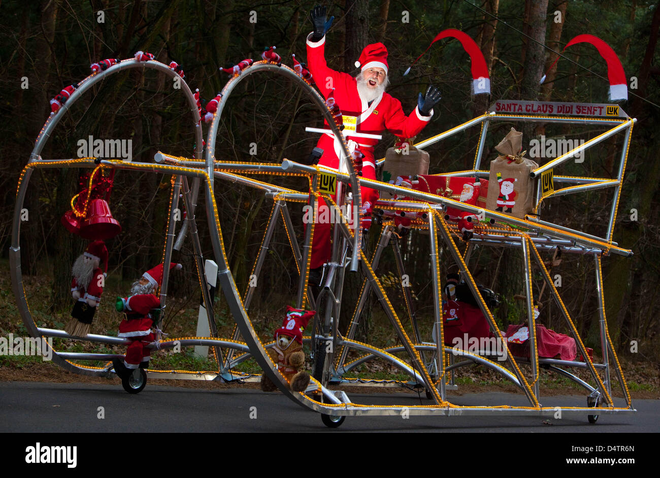 German action artist and bicycle designer Dieter 'Didi' Senft poses in ...
