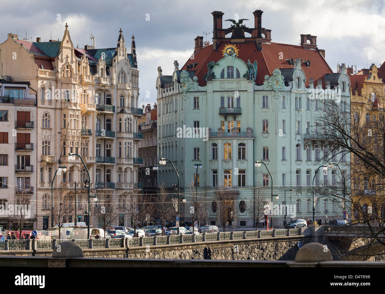Czech Republic, Prague. Masarykovo Nabrezi. The Goethe Institute Stock ...