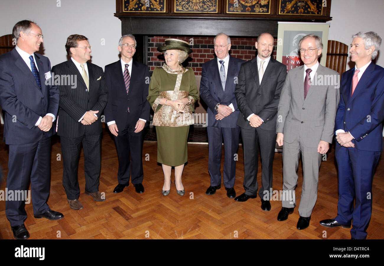 Dutch Queen Beatrix (C) attends the award ceremony of the Queen ...