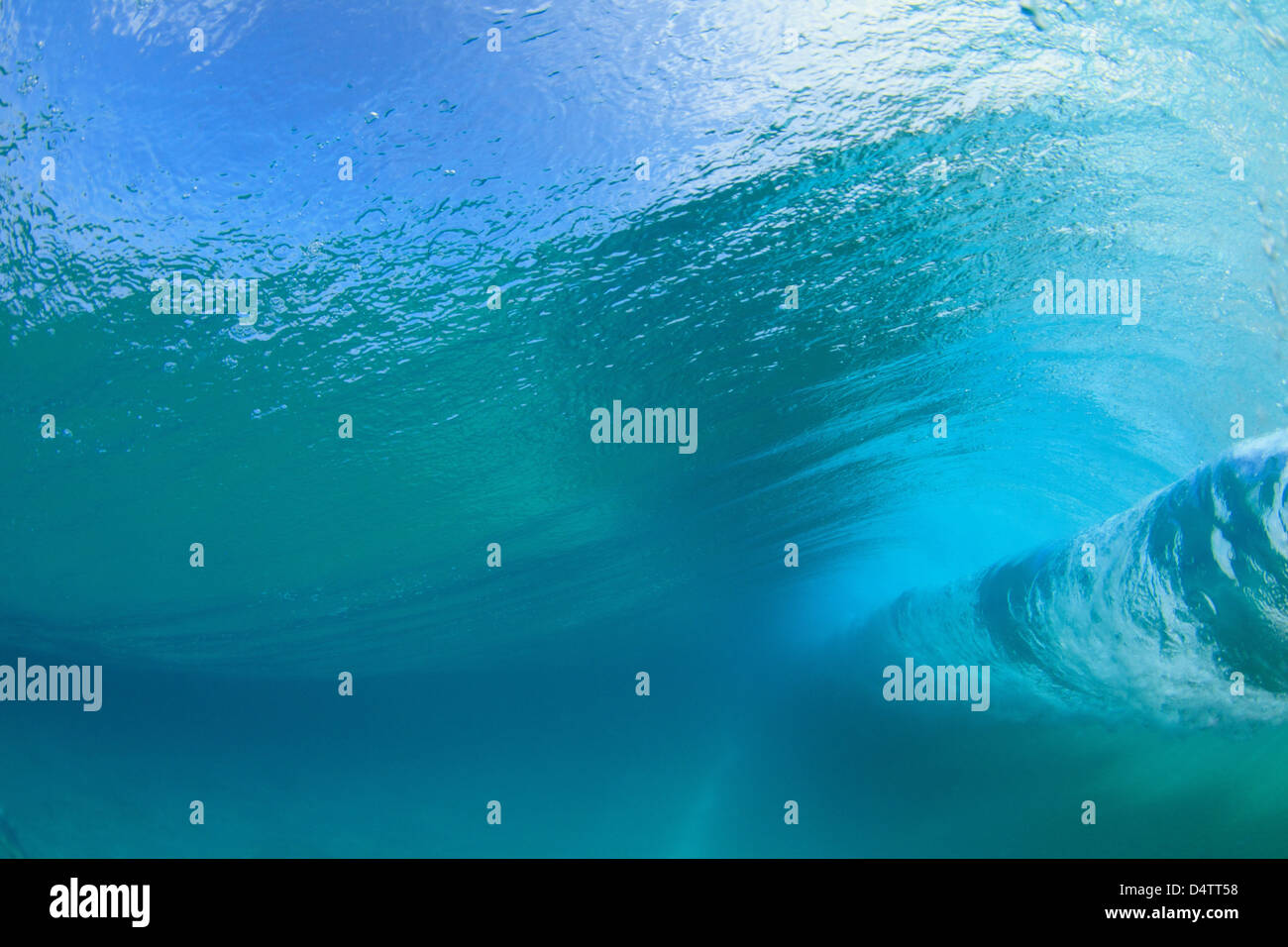 Crashing wave viewed underwater Stock Photo - Alamy