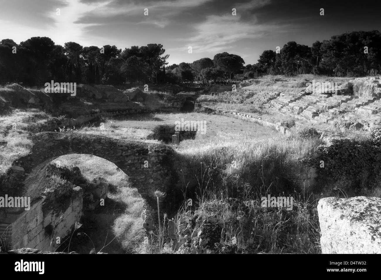 Syracuse, Roman amphitheater Stock Photo - Alamy