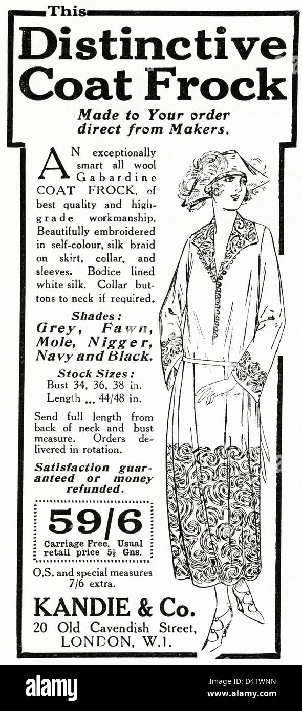 Original 1920s period vintage advertisement print from English magazine ...