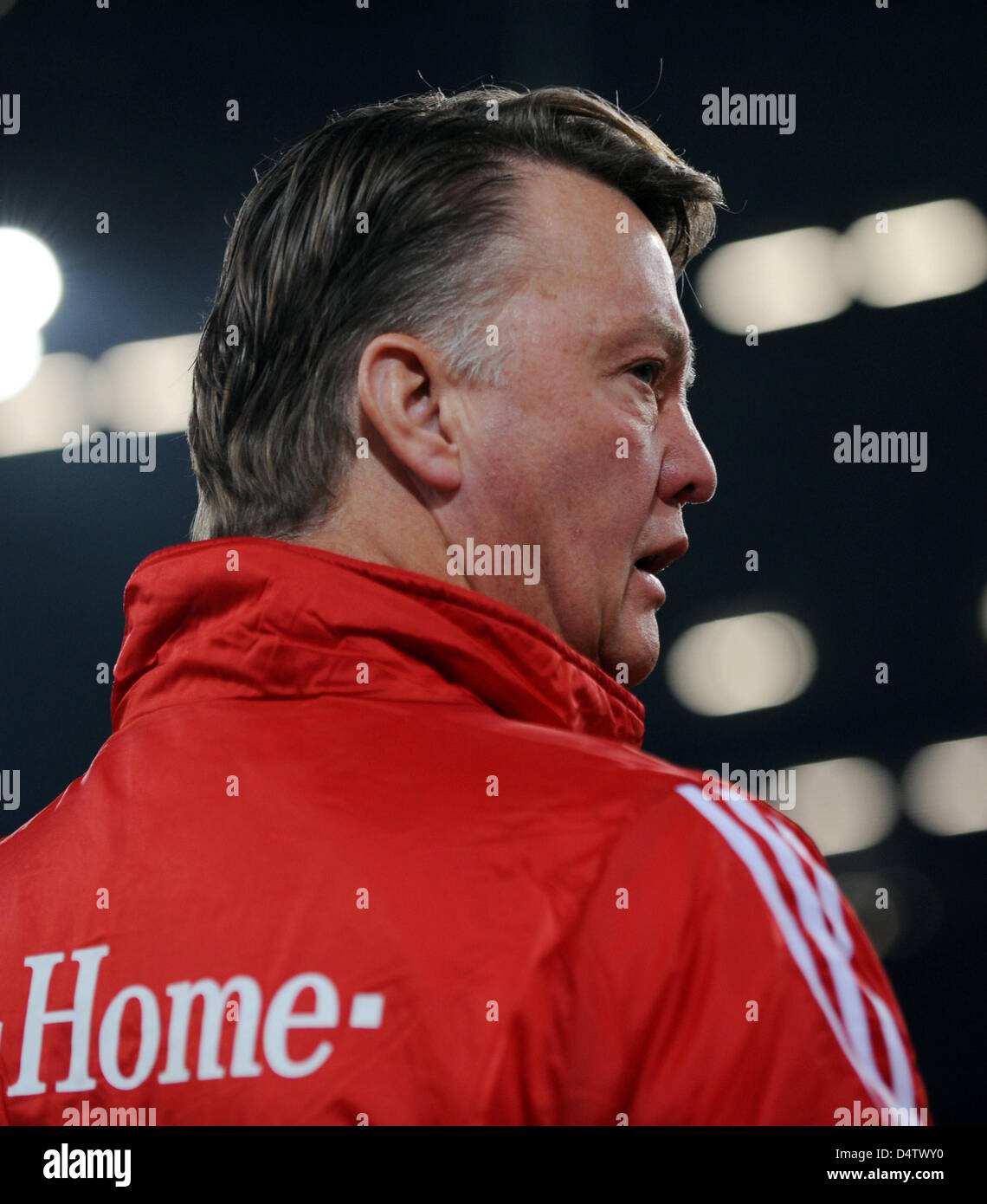 Munich's coach Louis van Gaal pictured prior to the German Bundesliga ...
