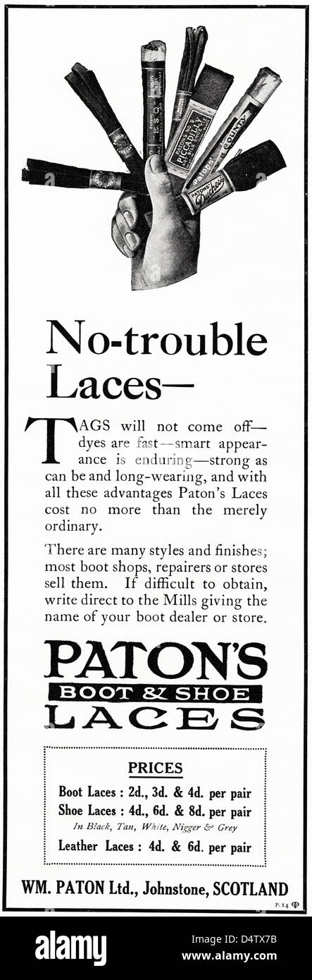 Original 1920s period vintage advertisement hi-res stock photography ...