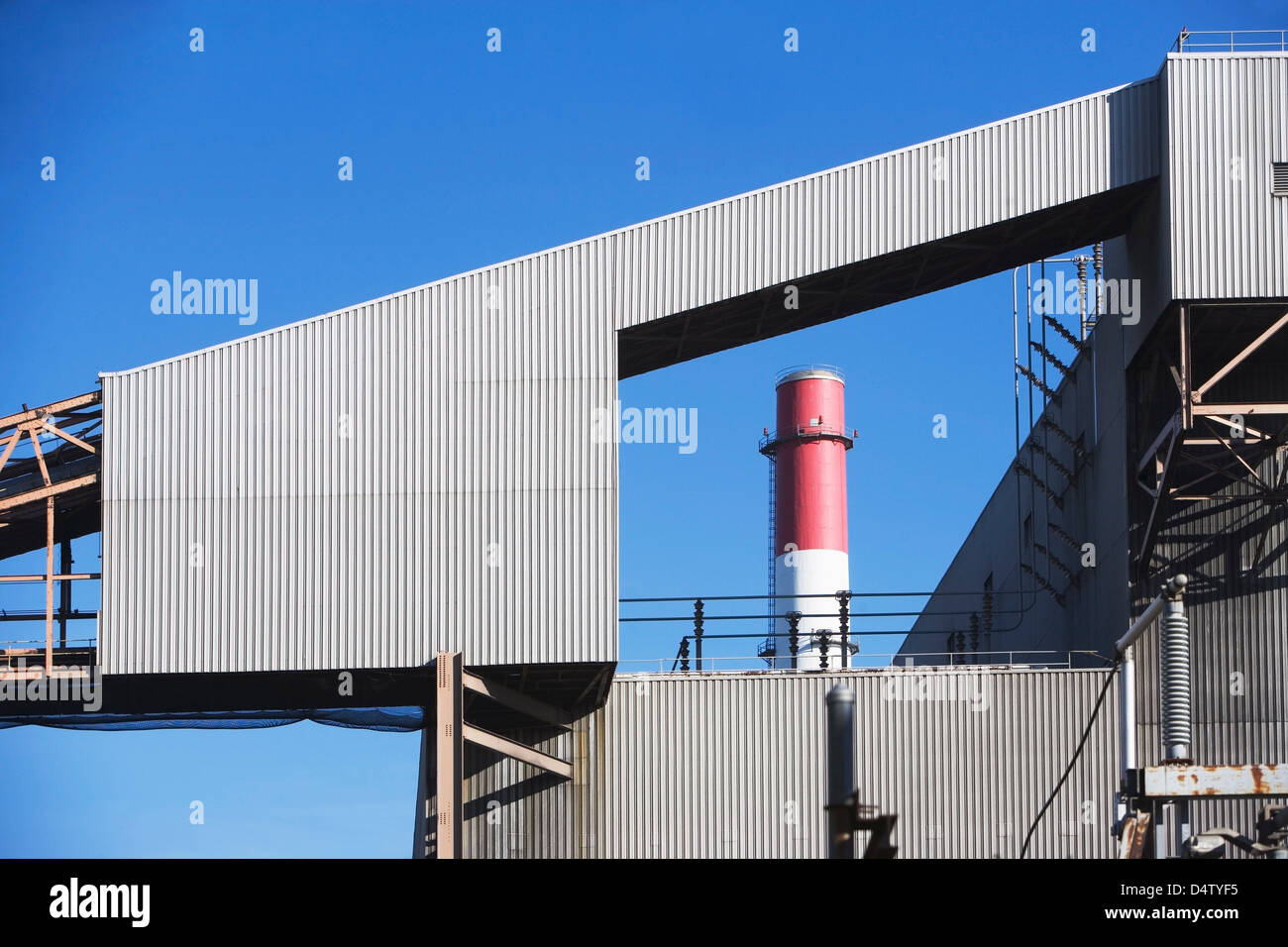 Factory infrastructure and smokestack Stock Photo - Alamy