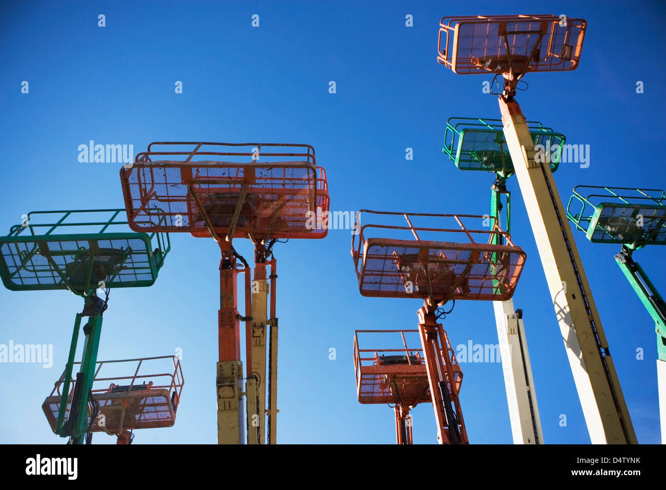 Blue Cherry Picker High Resolution Stock Photography and Images - Alamy