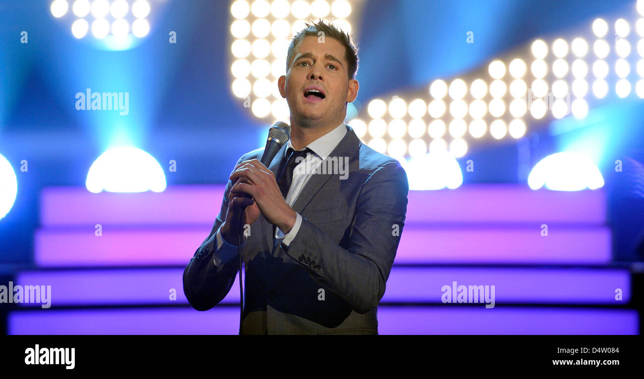 Canadian singer Michael Buble performs during the 185th edition of TV ...