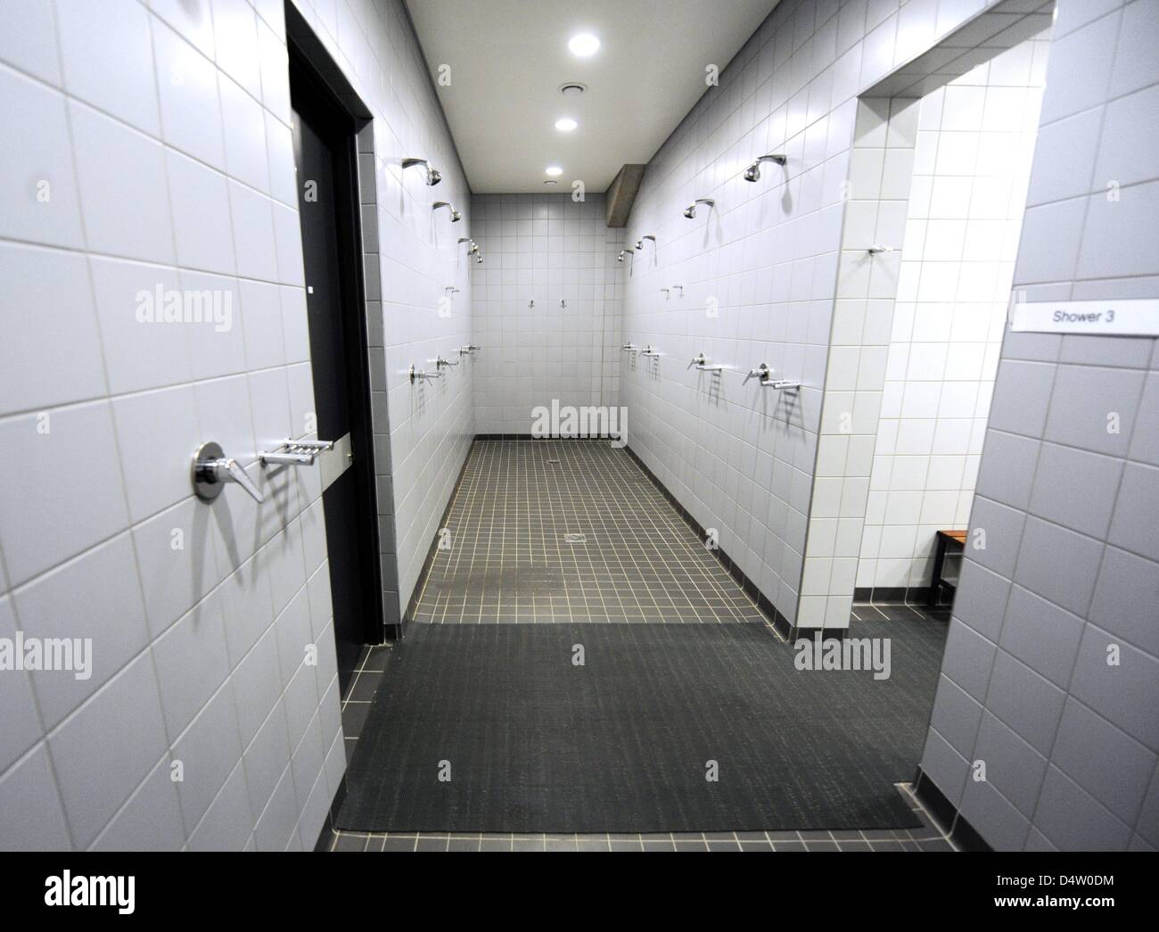 One of the players' shower rooms of Nelson Mandela Bay stadium in Port ...