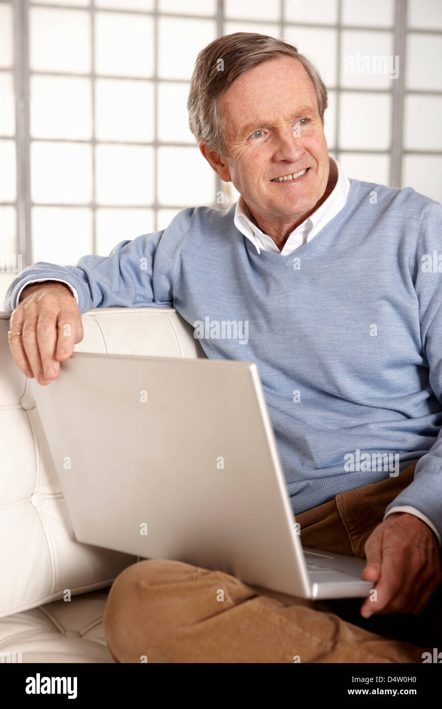 Old man on sofa hi-res stock photography and images - Alamy