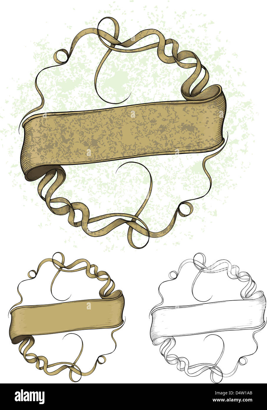 Round stained banner Stock Photo - Alamy