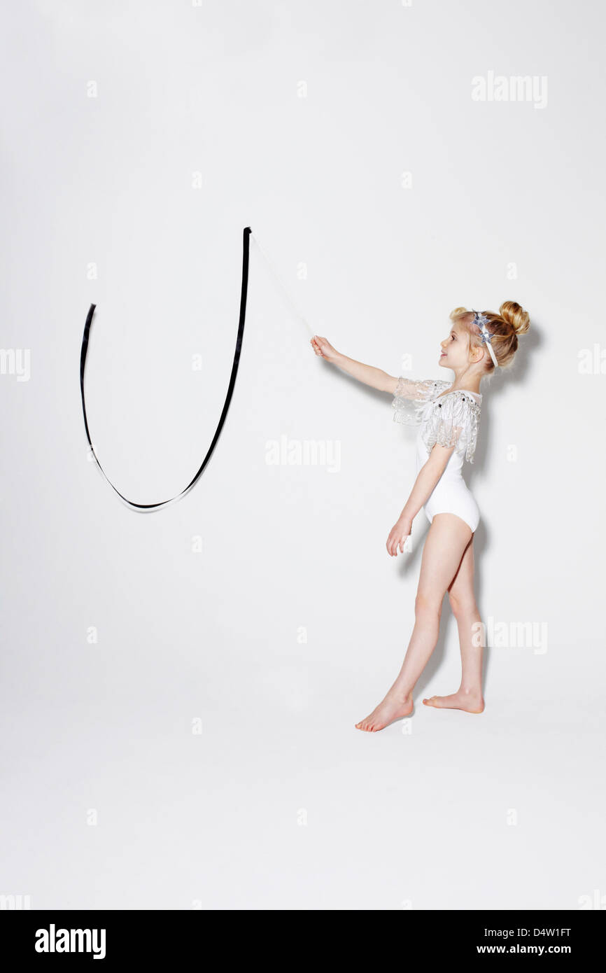 Girl Gymnast Ribbon High Resolution Stock Photography and Images - Alamy