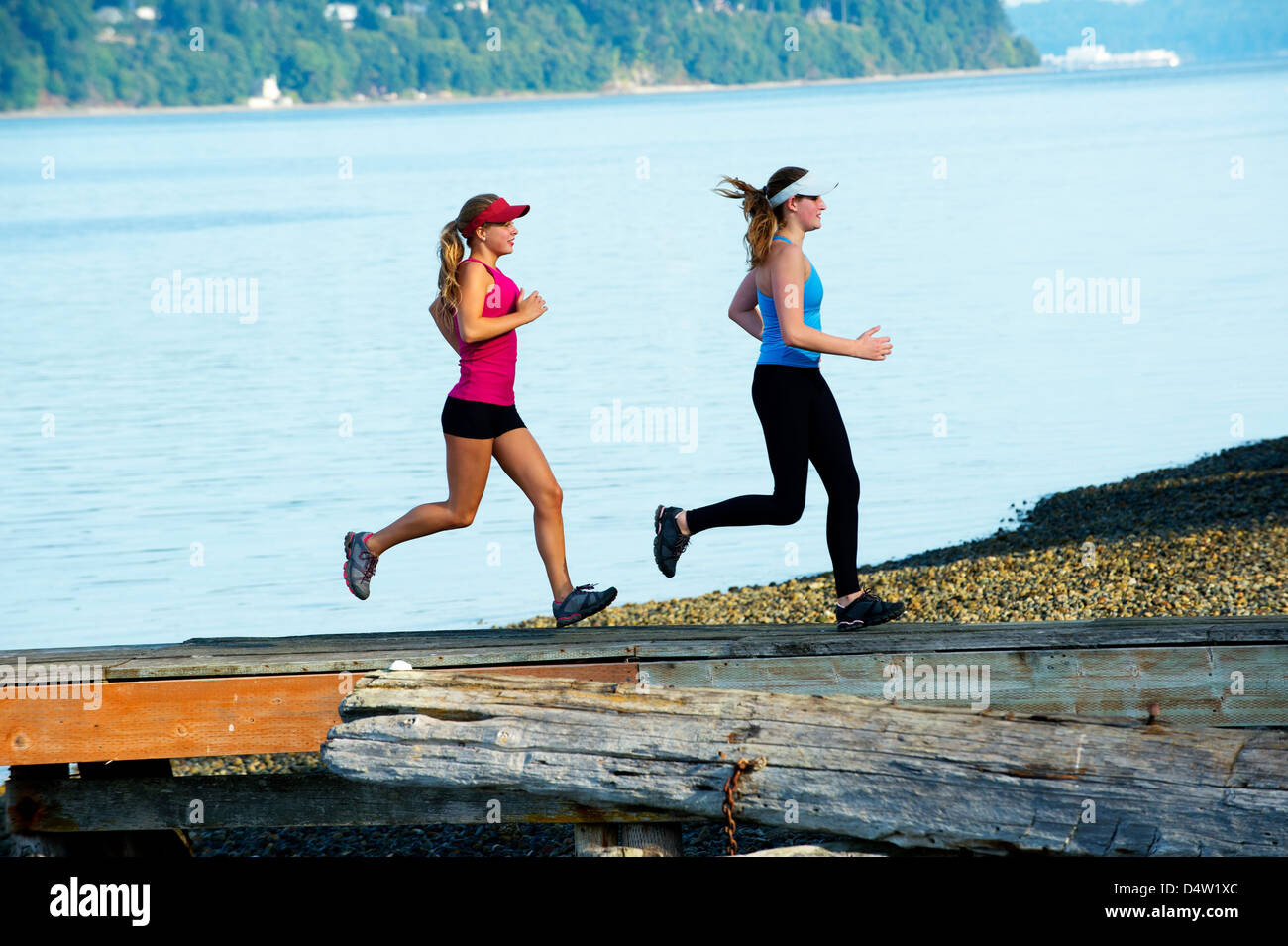 Jogging together river hi-res stock photography and images - Alamy