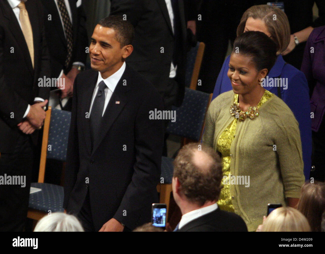 US President Barack Obama and his wife Michelle pictured before Barack ...