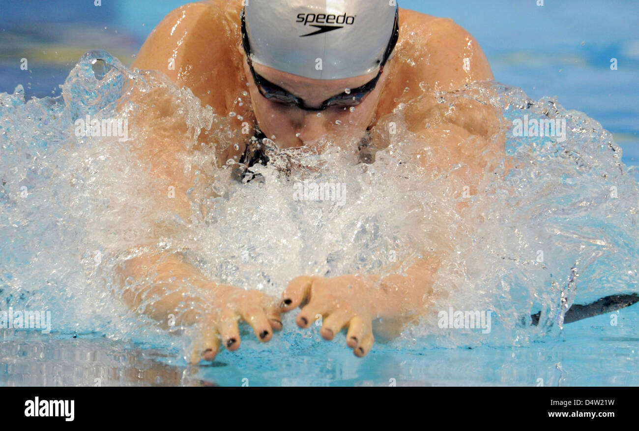 German swimmer Sarah Poewe seen in action in the heat of the 200 m ...