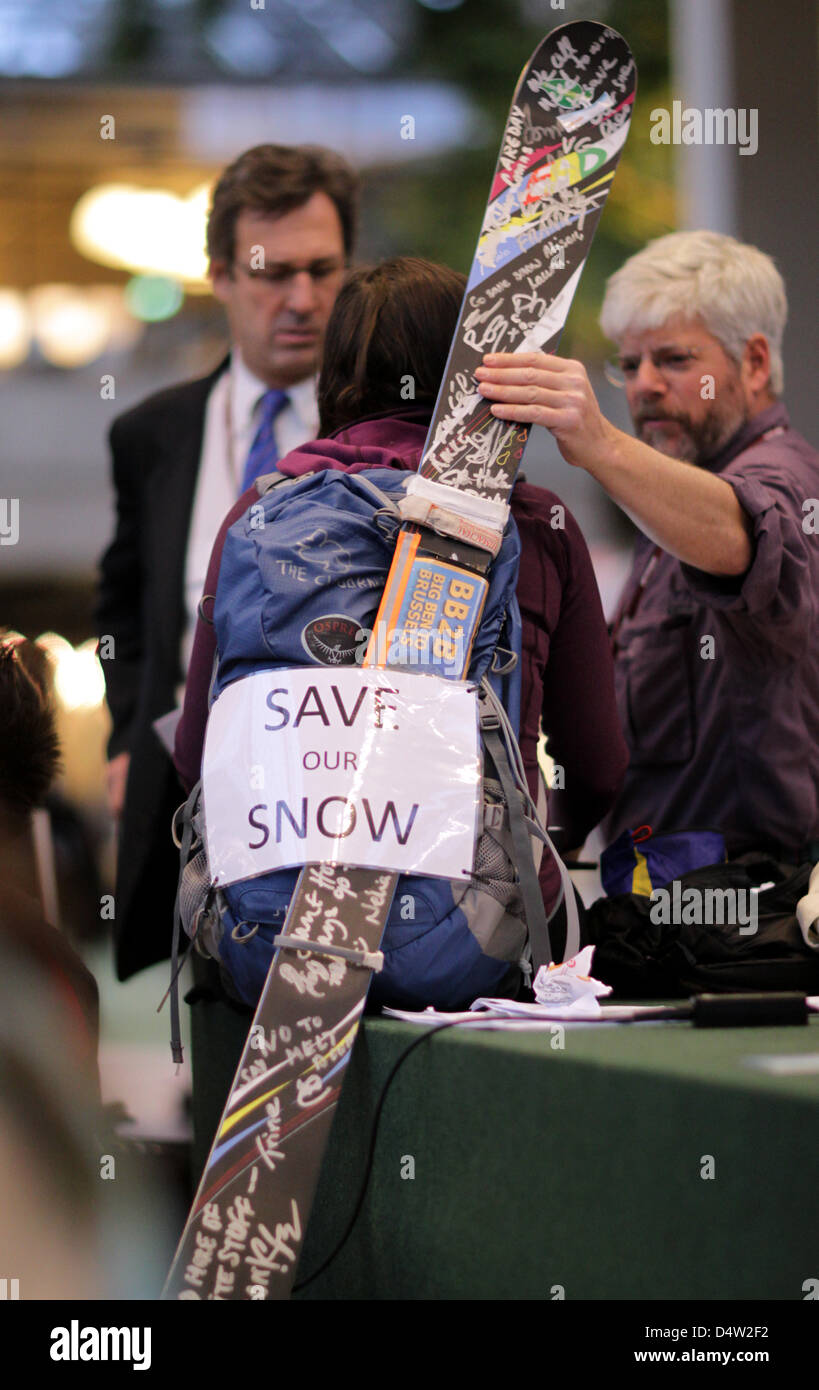 Environmental activists pictured on the fringe of COP15 United Nations ...