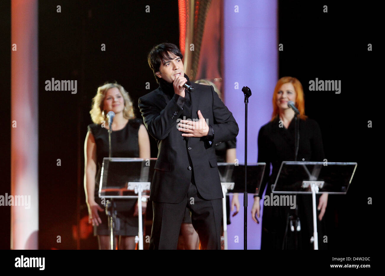 Puerto Rican singer, composer and soap opera actor Luis Fons (C ...