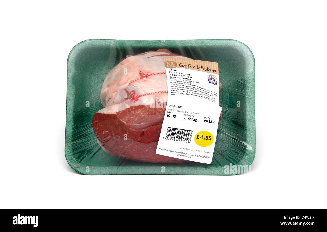 British boneless leg of lamb roast Stock Photo - Alamy