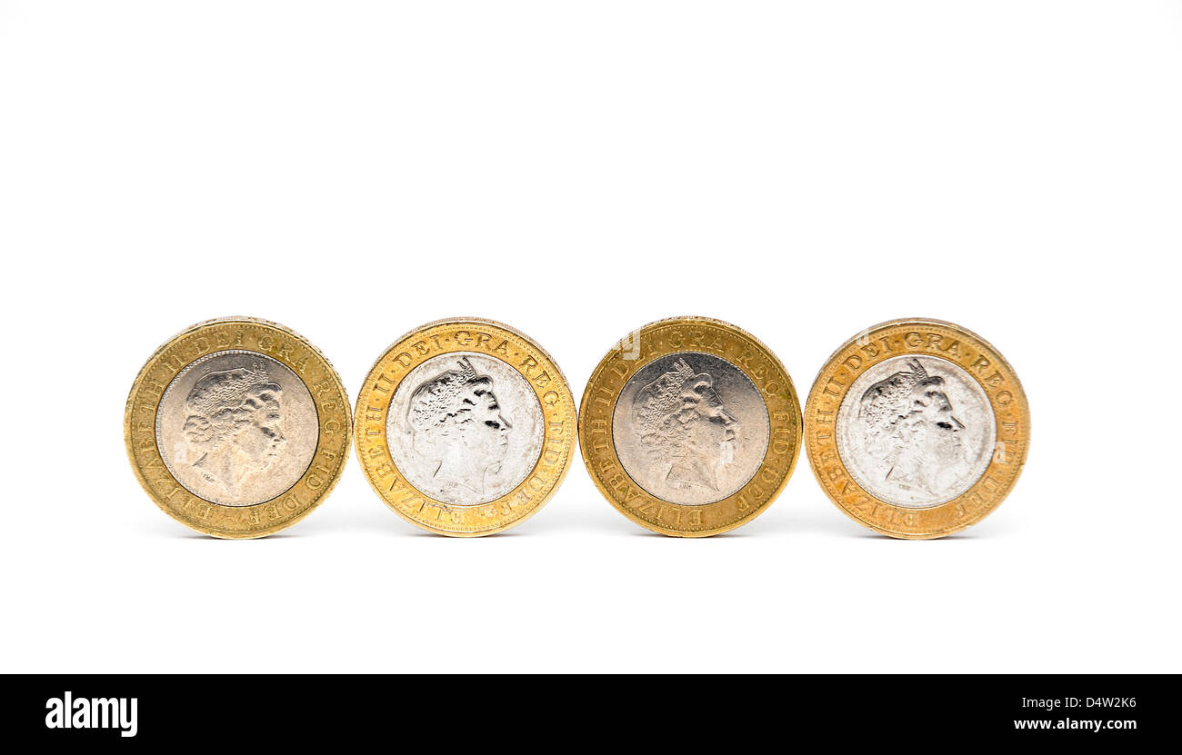 British 2 pound coins Stock Photo - Alamy