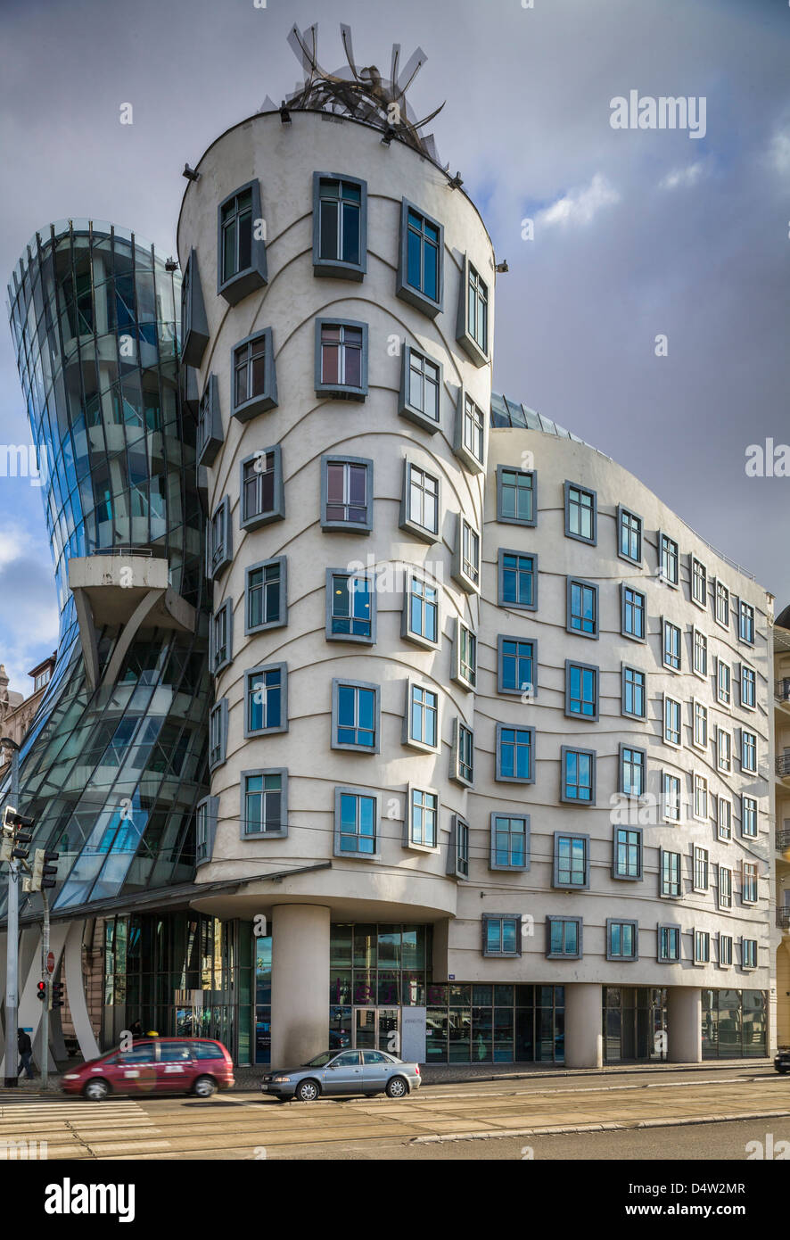 Czech Republic. Prague. The dancing house - office building in style of ...