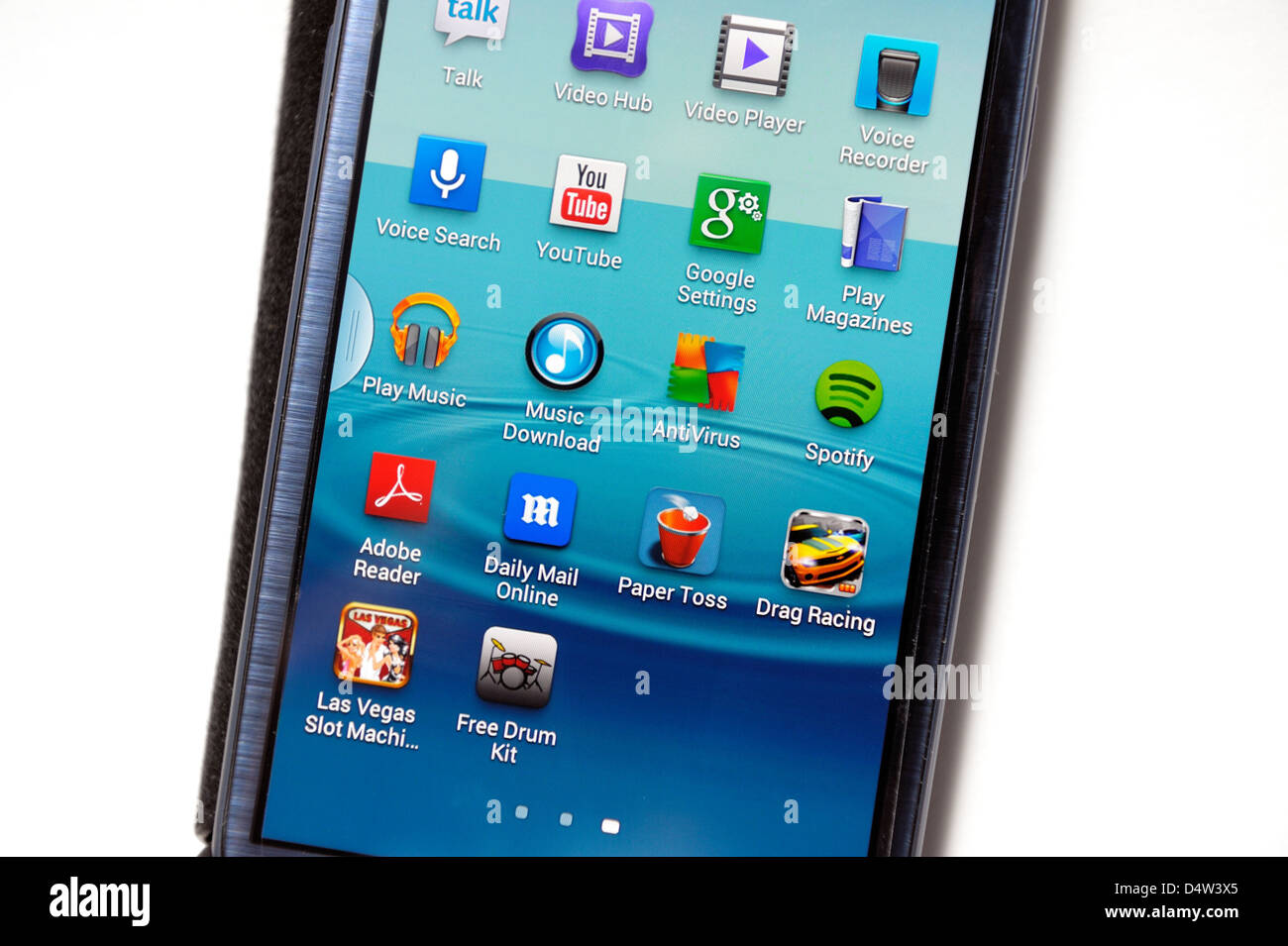 Smart phone screen with apps Stock Photo - Alamy