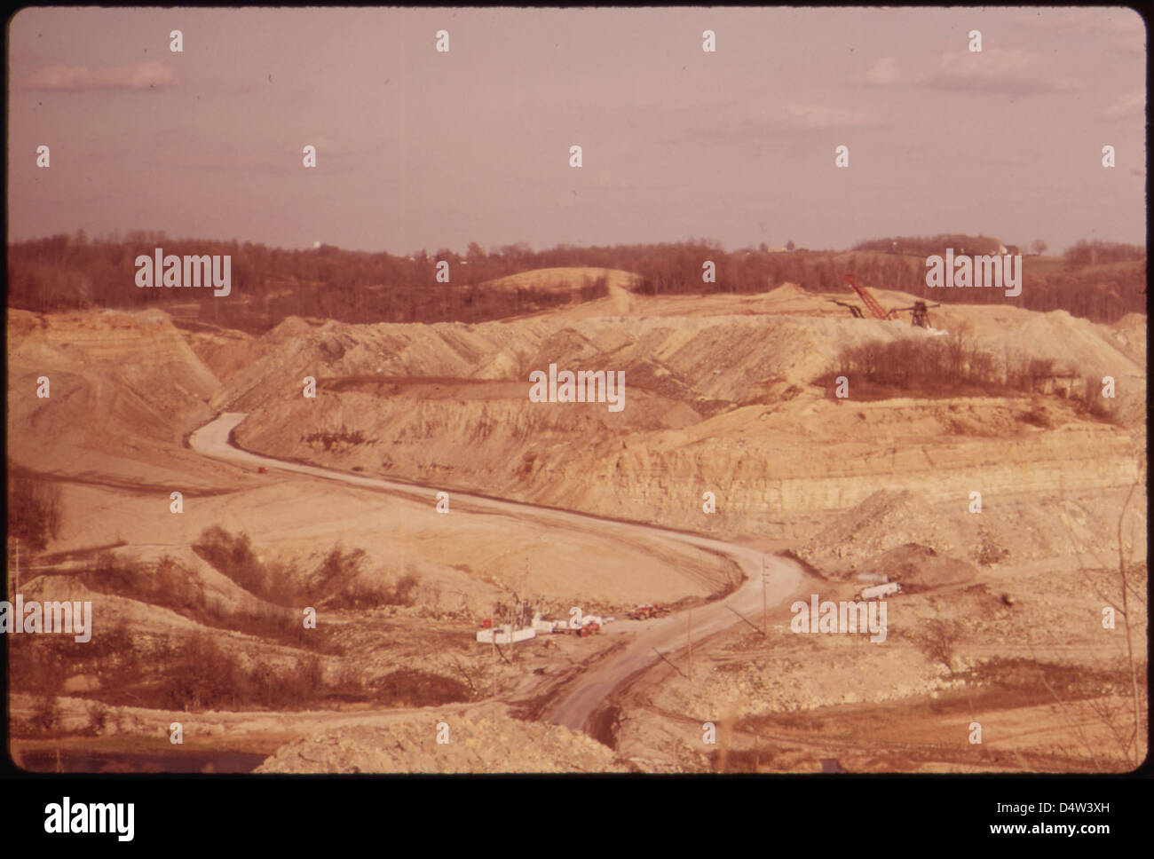 Strip mining has transformed the once fertile farmland off Route 800 ...