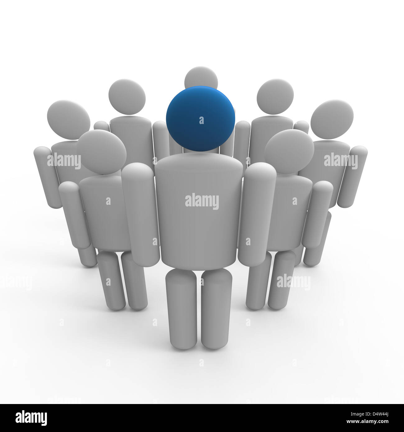 Man figures depicting leadership and teamwork concept Stock Photo - Alamy
