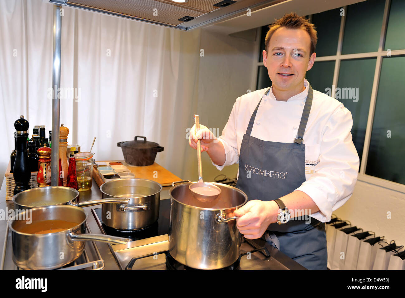 Holger Stromberg, chef for the German national soccer team, prepares ...