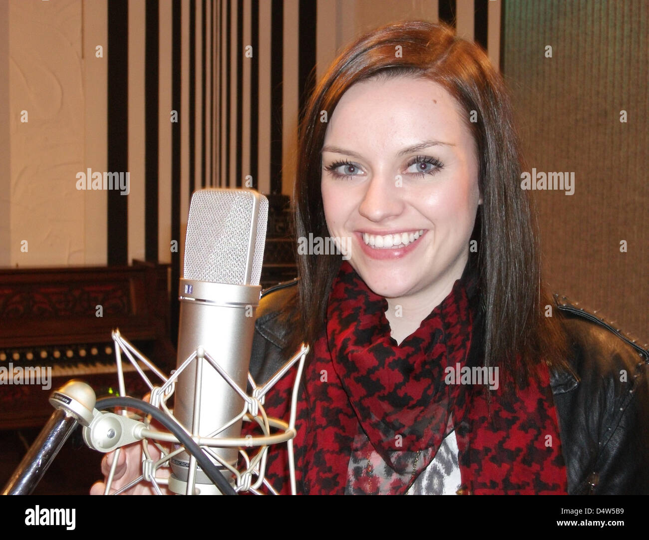 Scottish singer-songwriter Amy Macdonald smiles in a record studio in ...