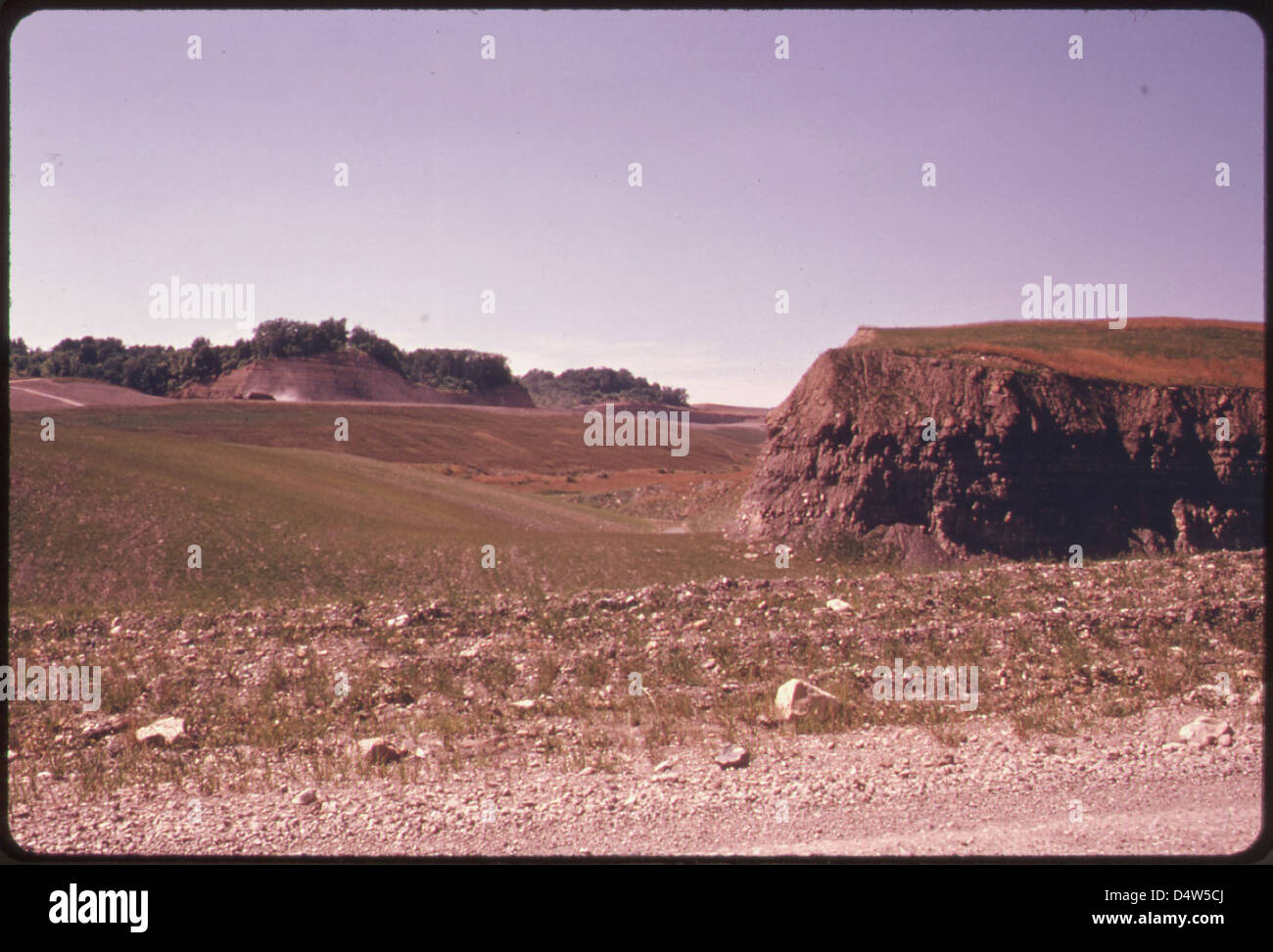 A 1974 photograph showing the transformed landscape in southeastern ...