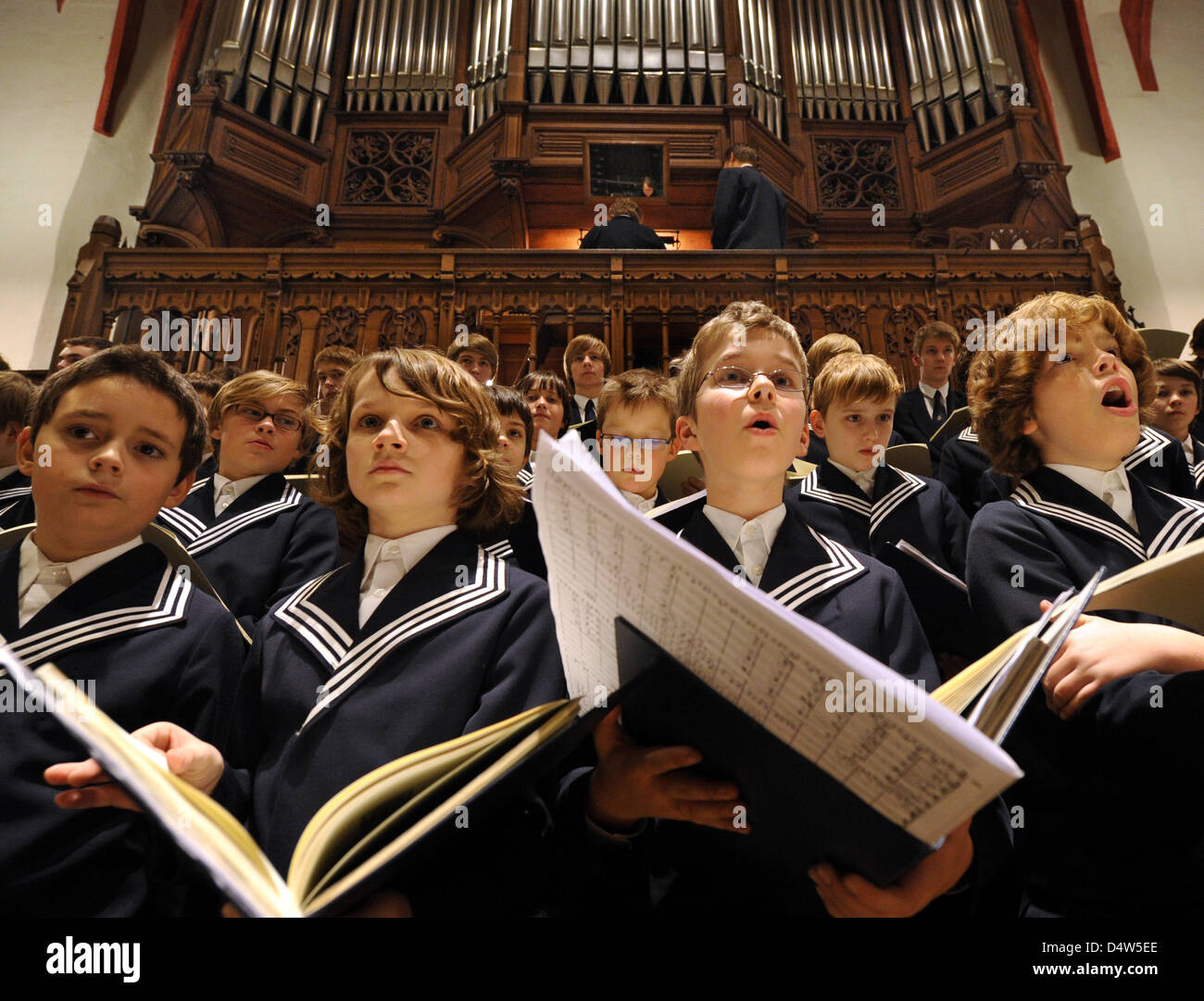 The boys of world-famous Thomaner Choir sing the traditional motet in ...
