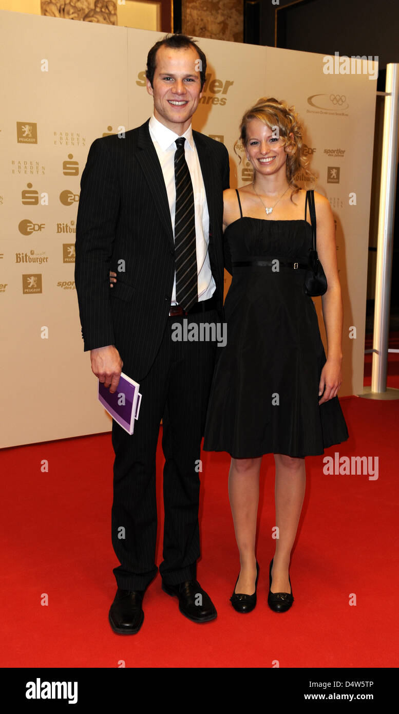 German canoeist Max Hoff (L) and his wife Sarah Nicklas (R) arrive for ...