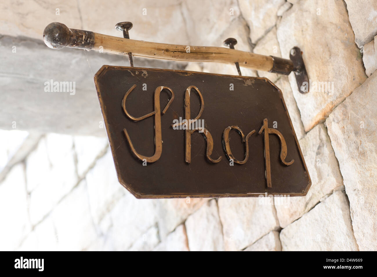 Close up of shop sign Stock Photo - Alamy
