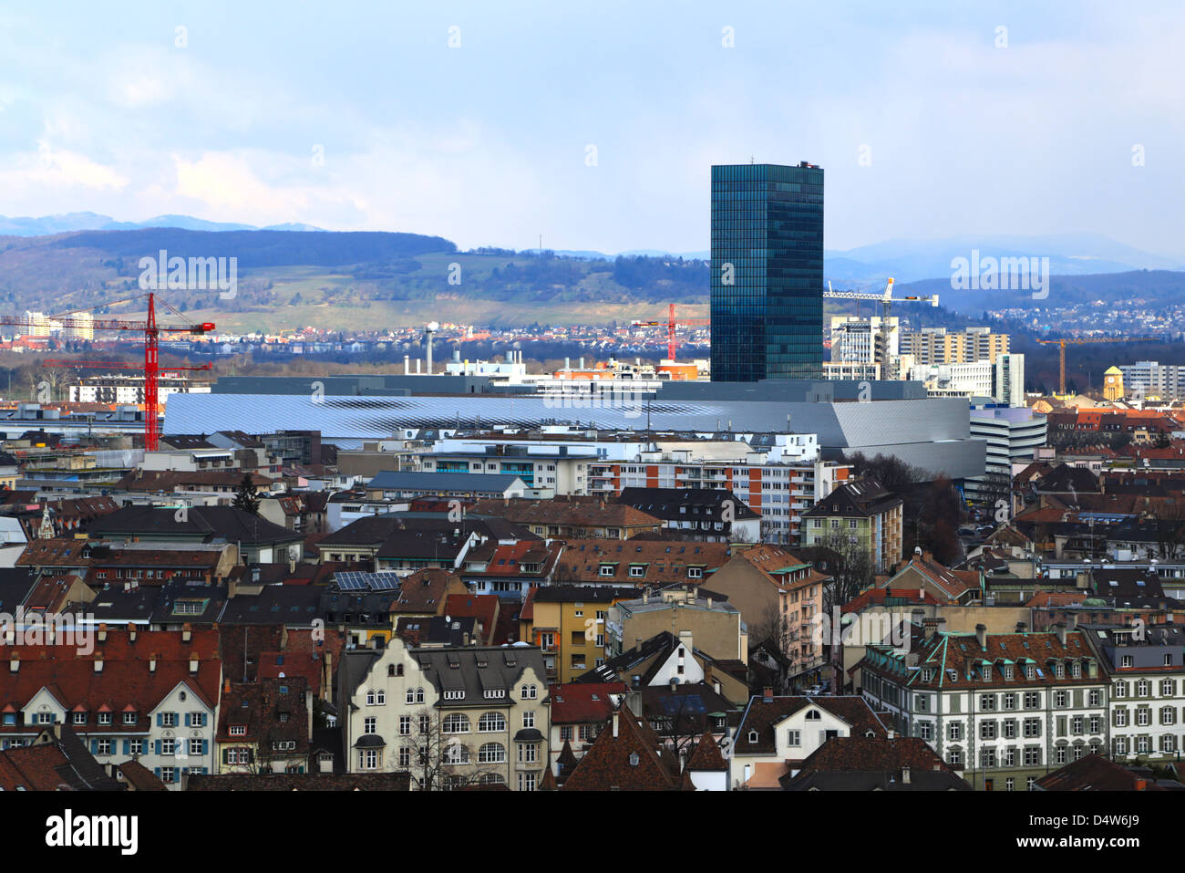 A shot of the new Basel Exhibition Centre (Messe) as seen from the ...