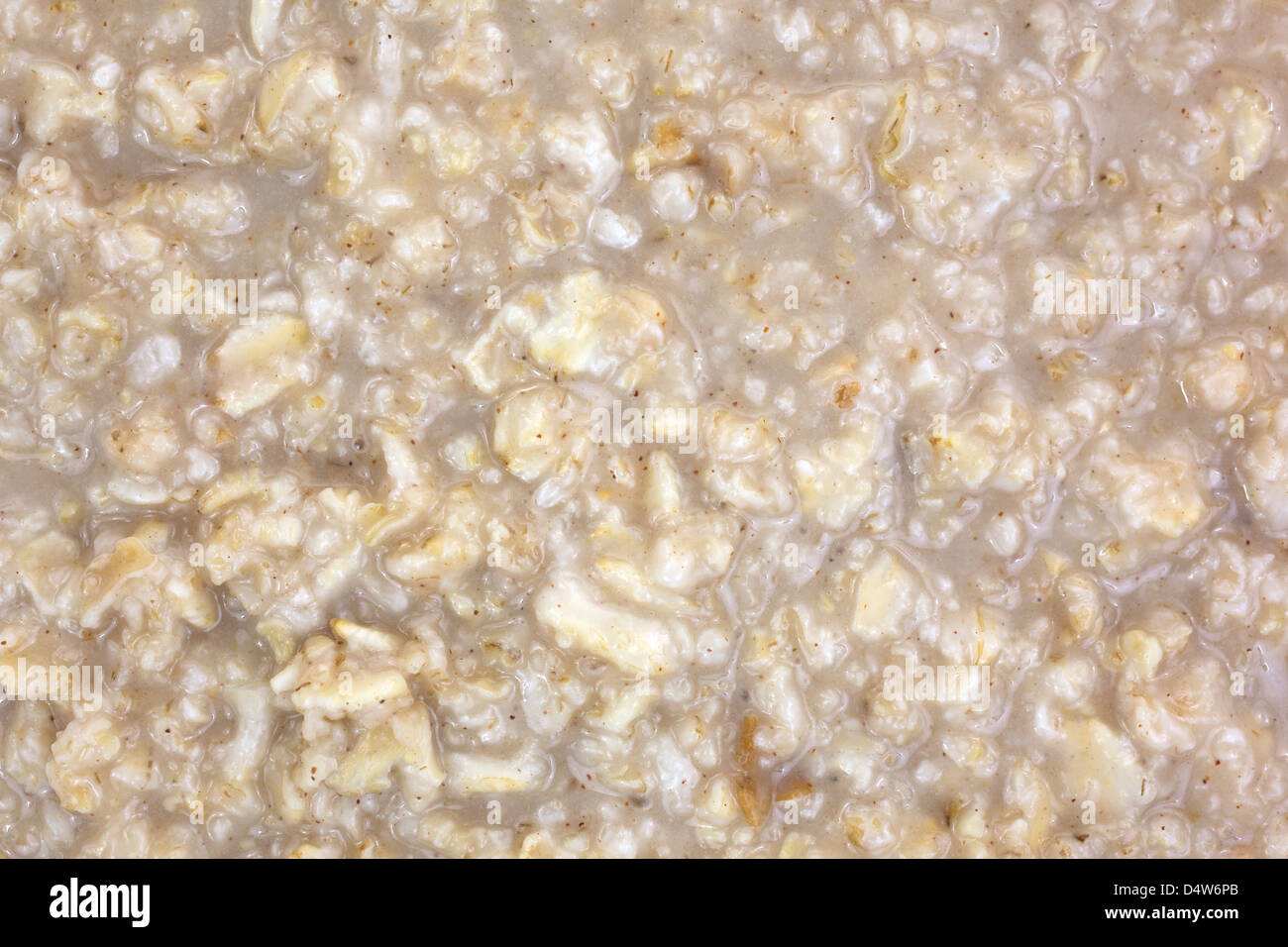 A very close view of freshly cooked oatmeal cereal Stock Photo - Alamy