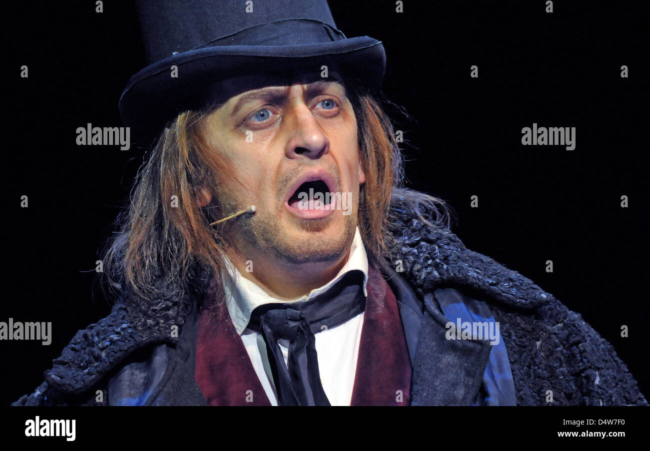 Singer Chris Murray performs for the press on stage at the musical ...