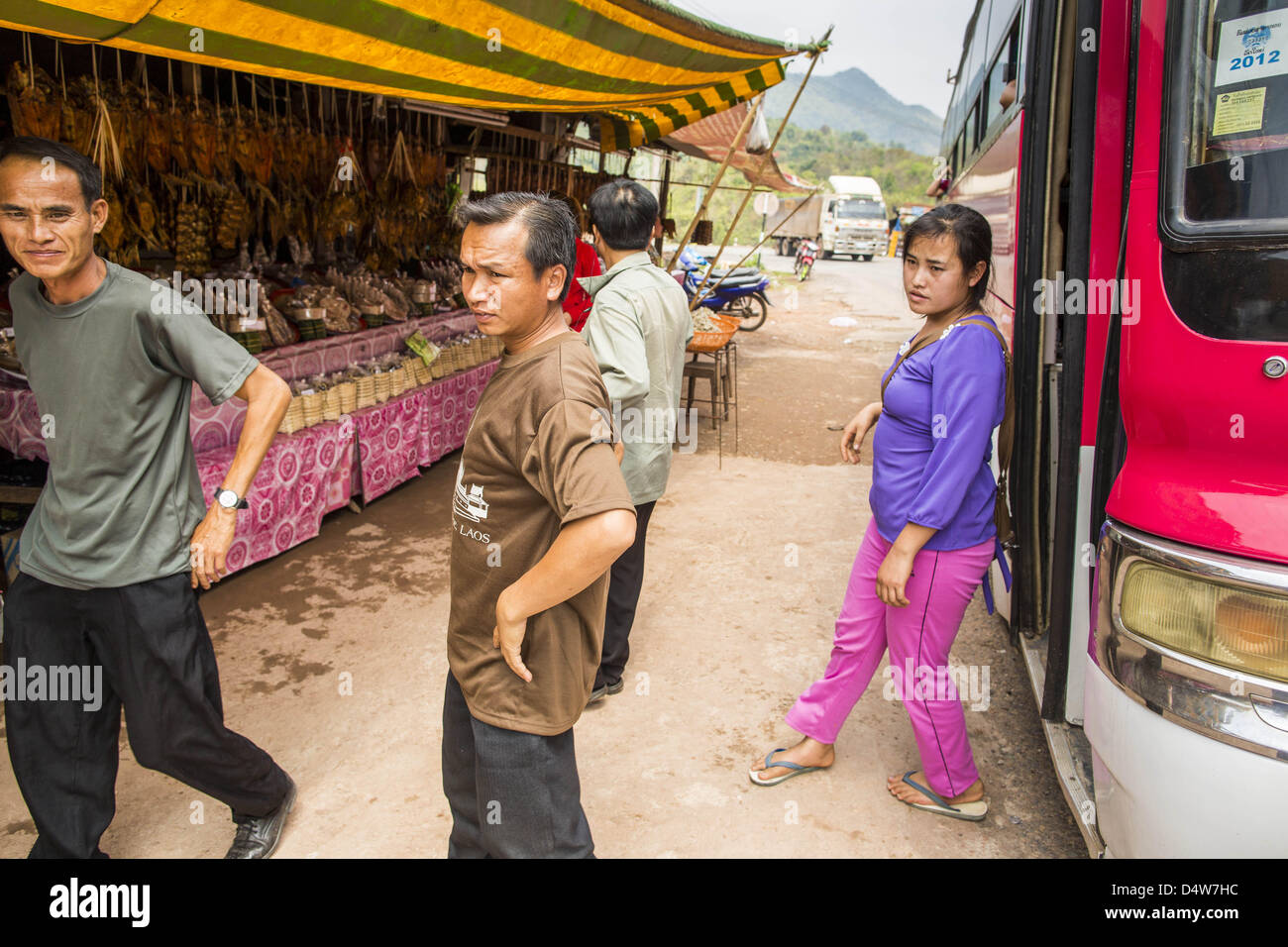 Laos vientiane china bus hi-res stock photography and images - Alamy