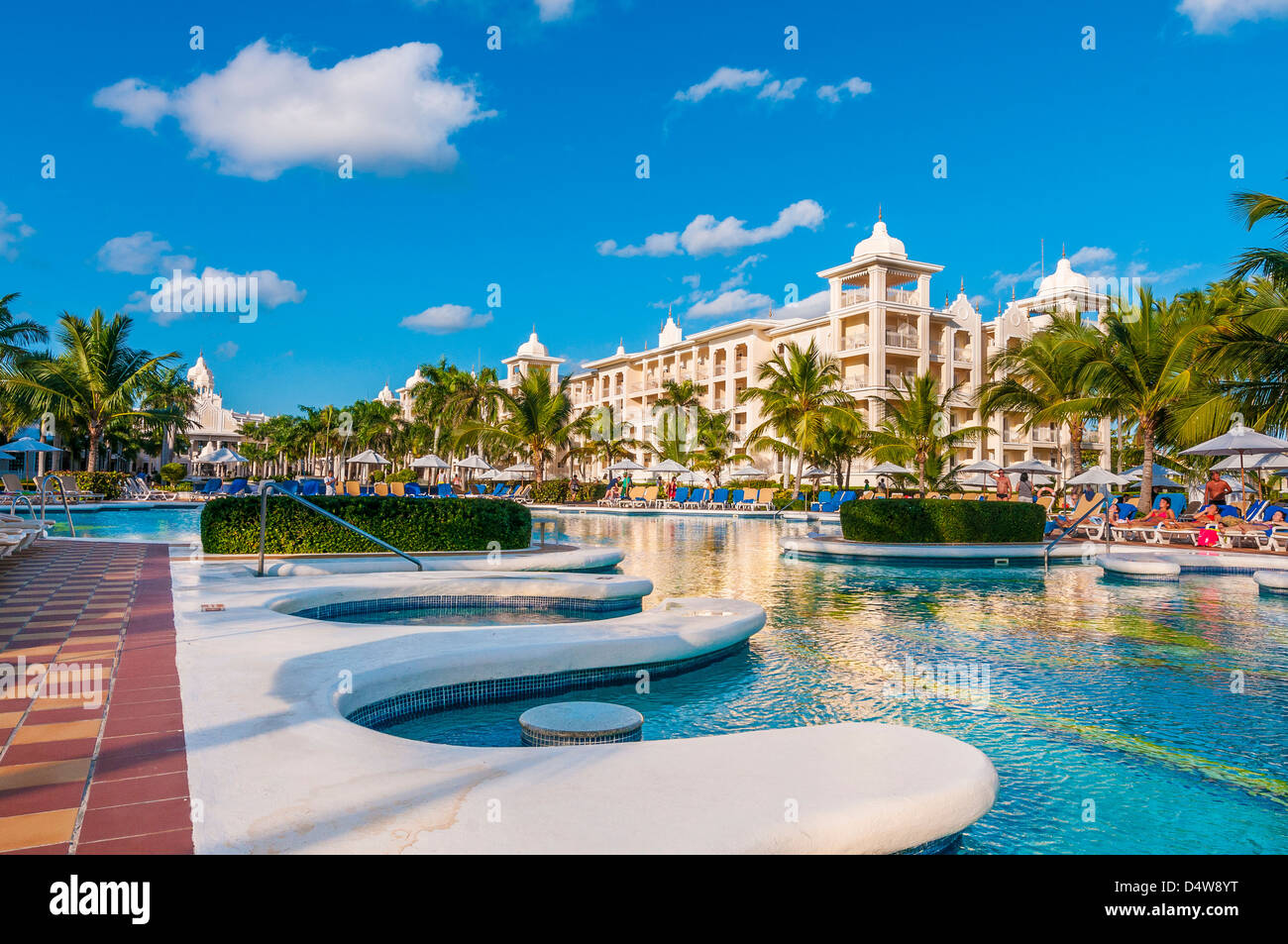 pool area; Riu Palace; hotel; Punta Cana; Dominican Republic; Caribbean ...