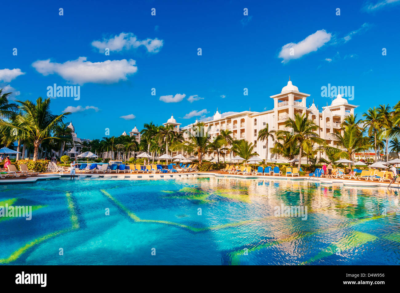 pool area; Riu Palace; hotel; Punta Cana; Dominican Republic; Caribbean ...